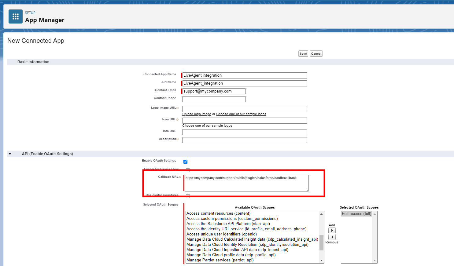 Salesforce integration for standalone installations