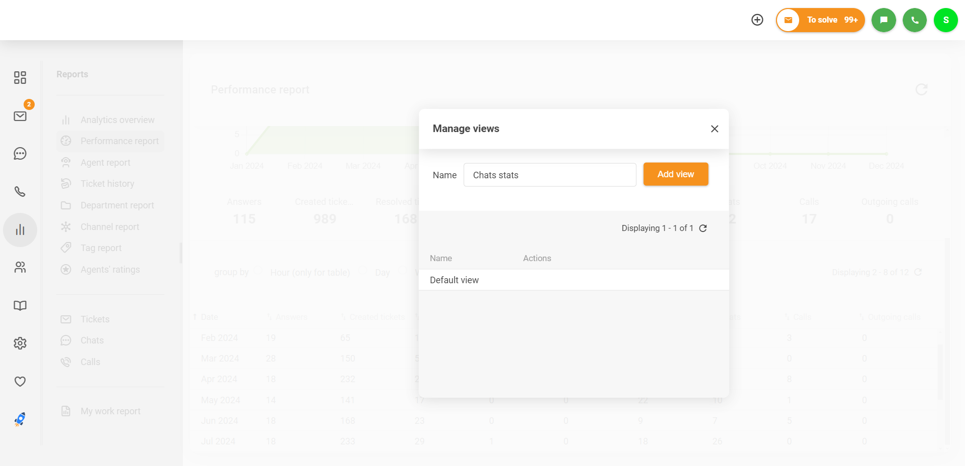 Managing LiveAgent Grids Views