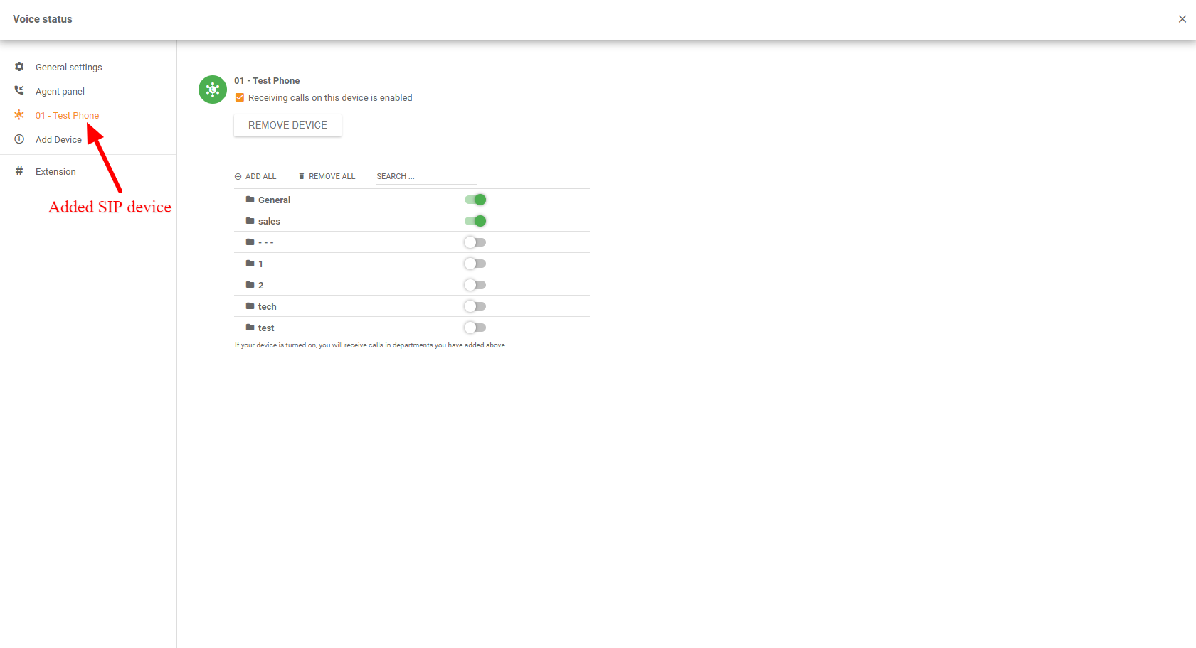 Availability for call center service