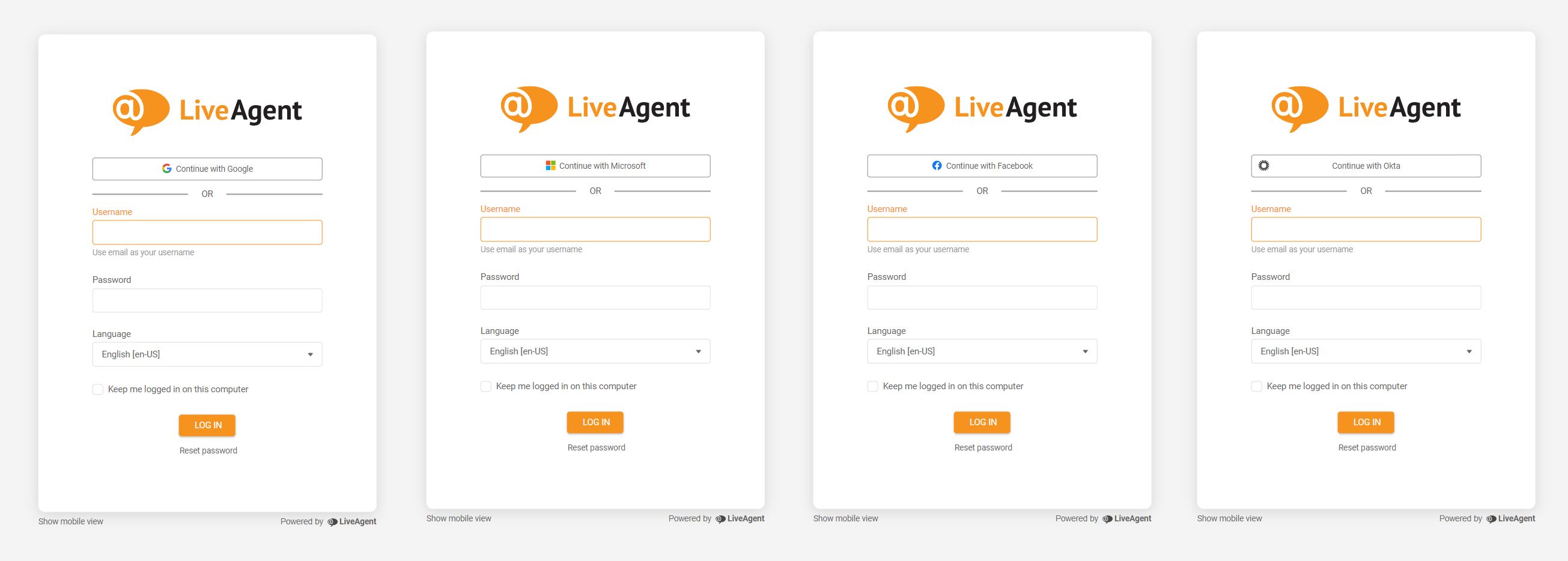 Single sign-on (SSO)