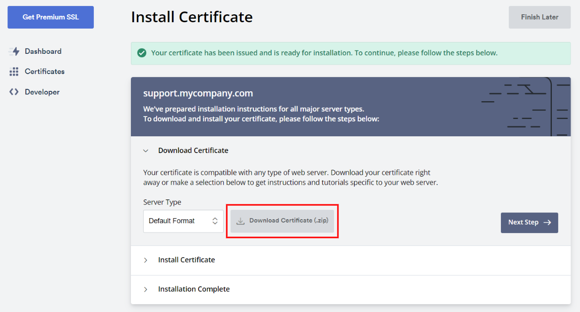 How to generate a free SSL certificate