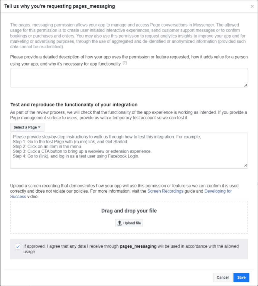 How to submit Facebook application for review