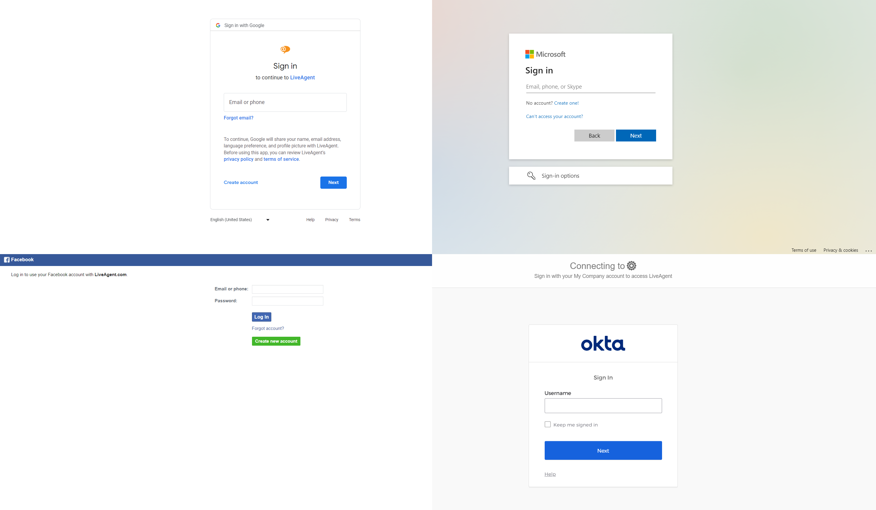 Single sign-on (SSO)