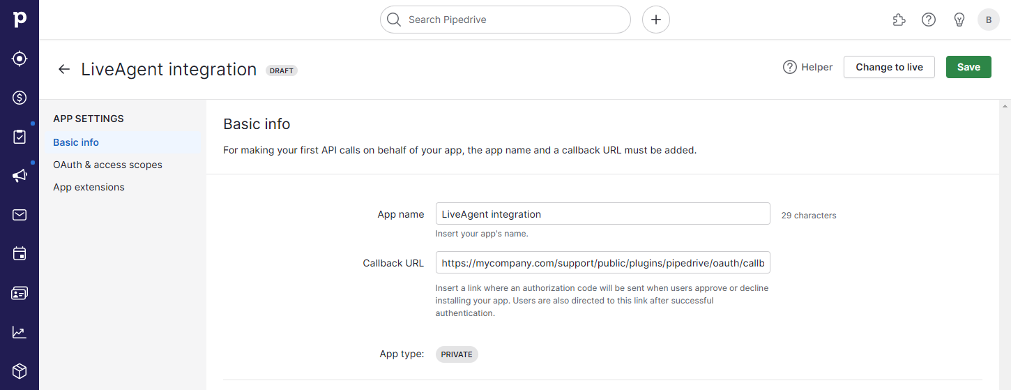 Pipedrive integration for standalone installations